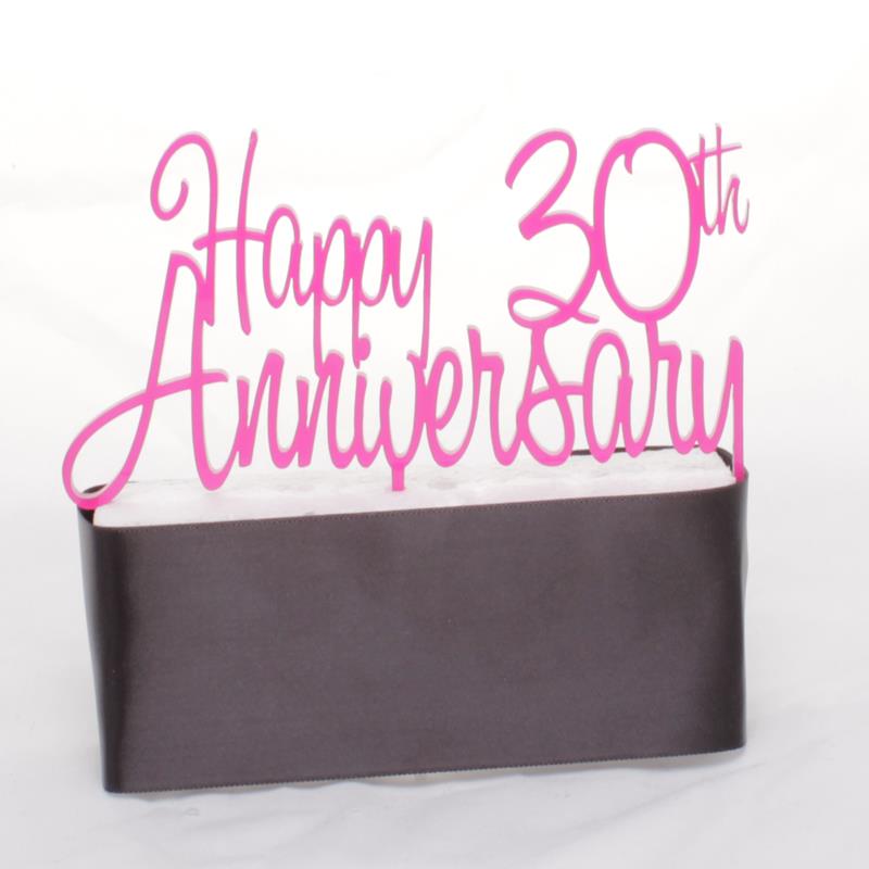 Cake Topper Happy Anniversary With Number Colac Gifts And Engraving Cake Topper Happy Anniversary With Number Colac Gifts And Engraving